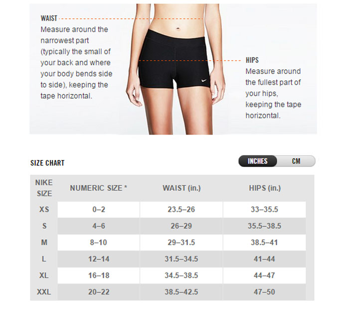Nike Pro Shorts Size Chart SexiezPix Porn