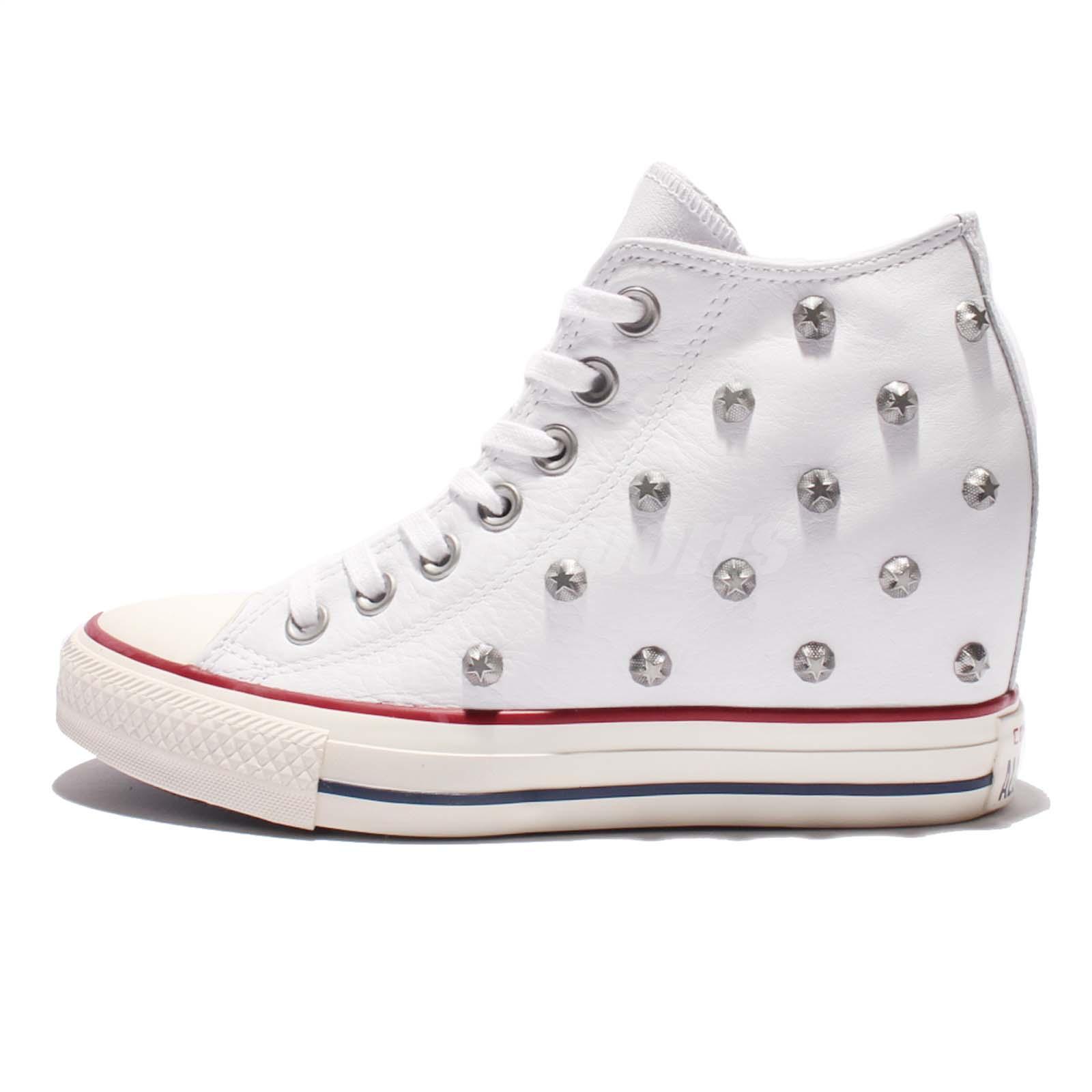 Converse Chuck Taylor All Star Lux Rivet White Women Wedges Hidden Heel ...